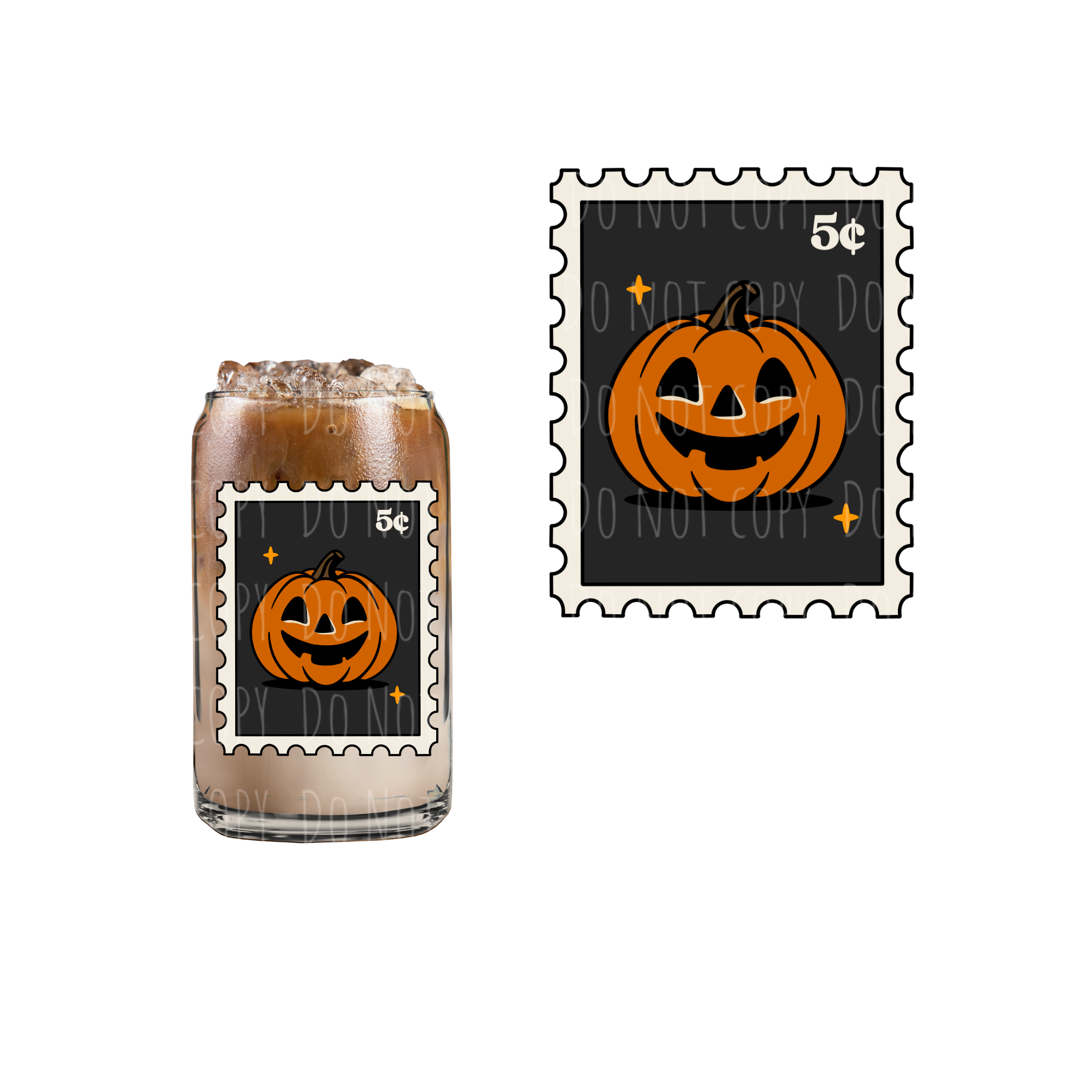 Pumpkin Stamp (DOUBLE SIDED) UVDTF decal – Parker + Rae